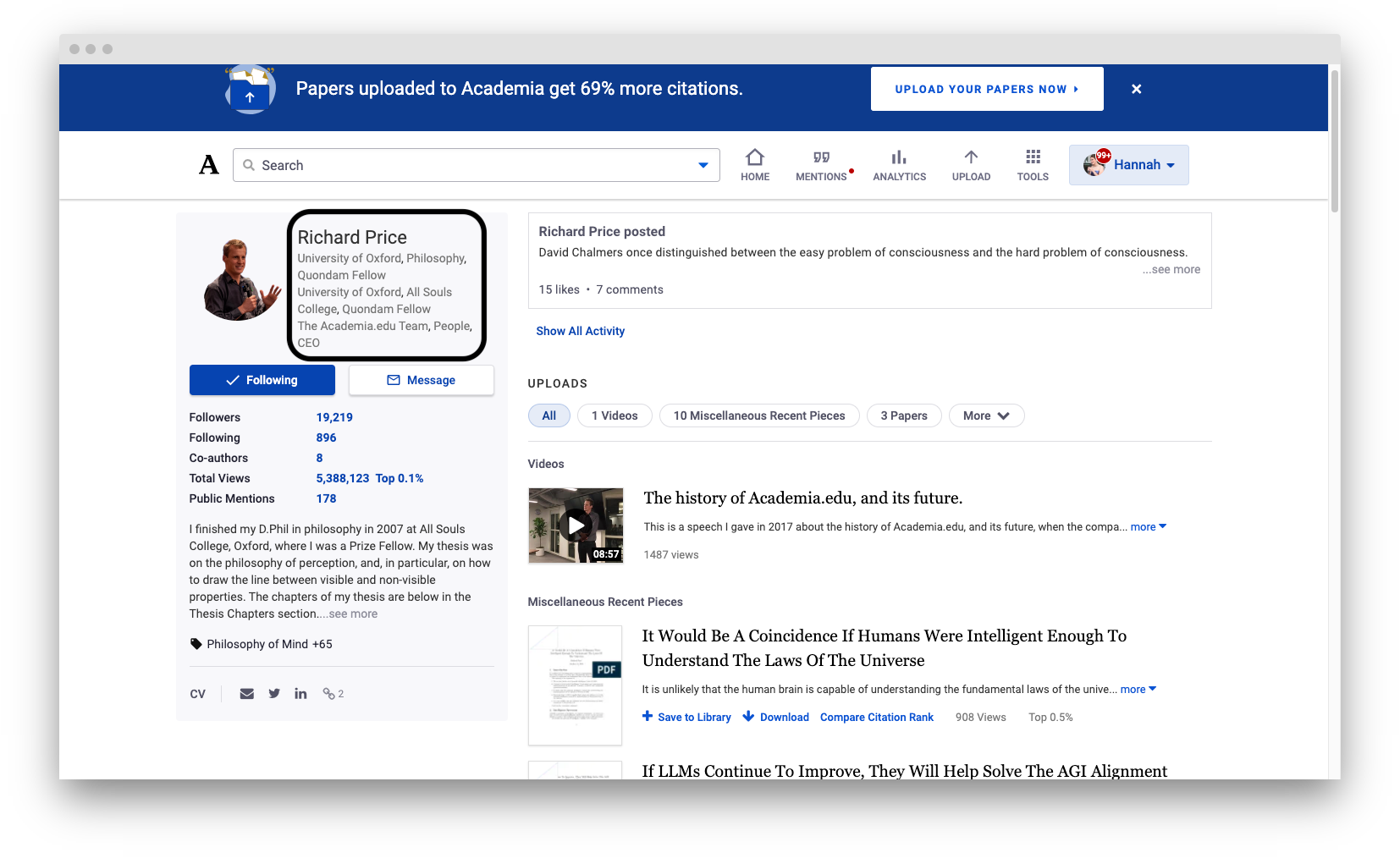 Adding or Editing Your Affiliation – Academia