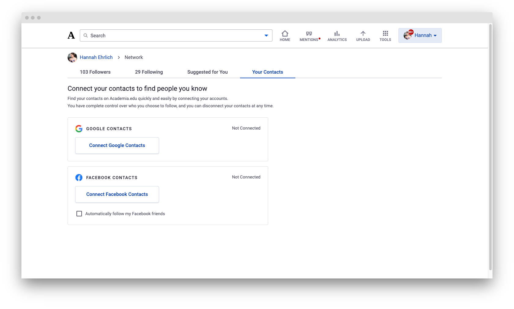 Growing Your Network – Academia Support