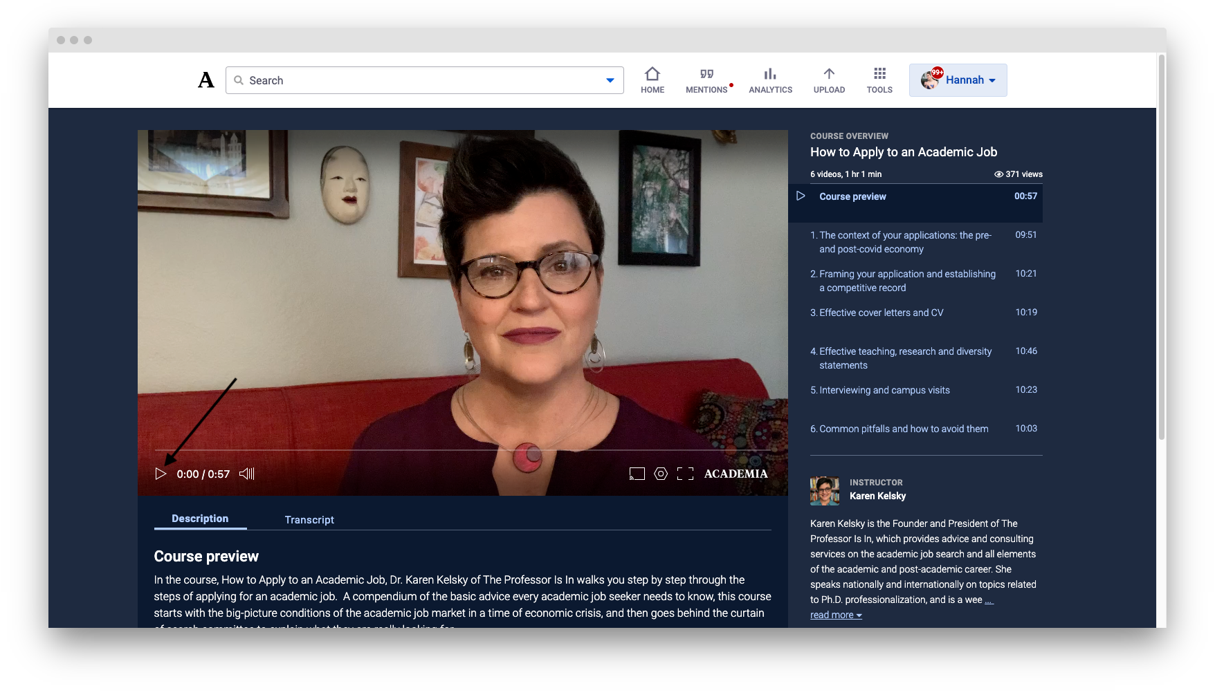 How do I watch Courses? – Academia Support