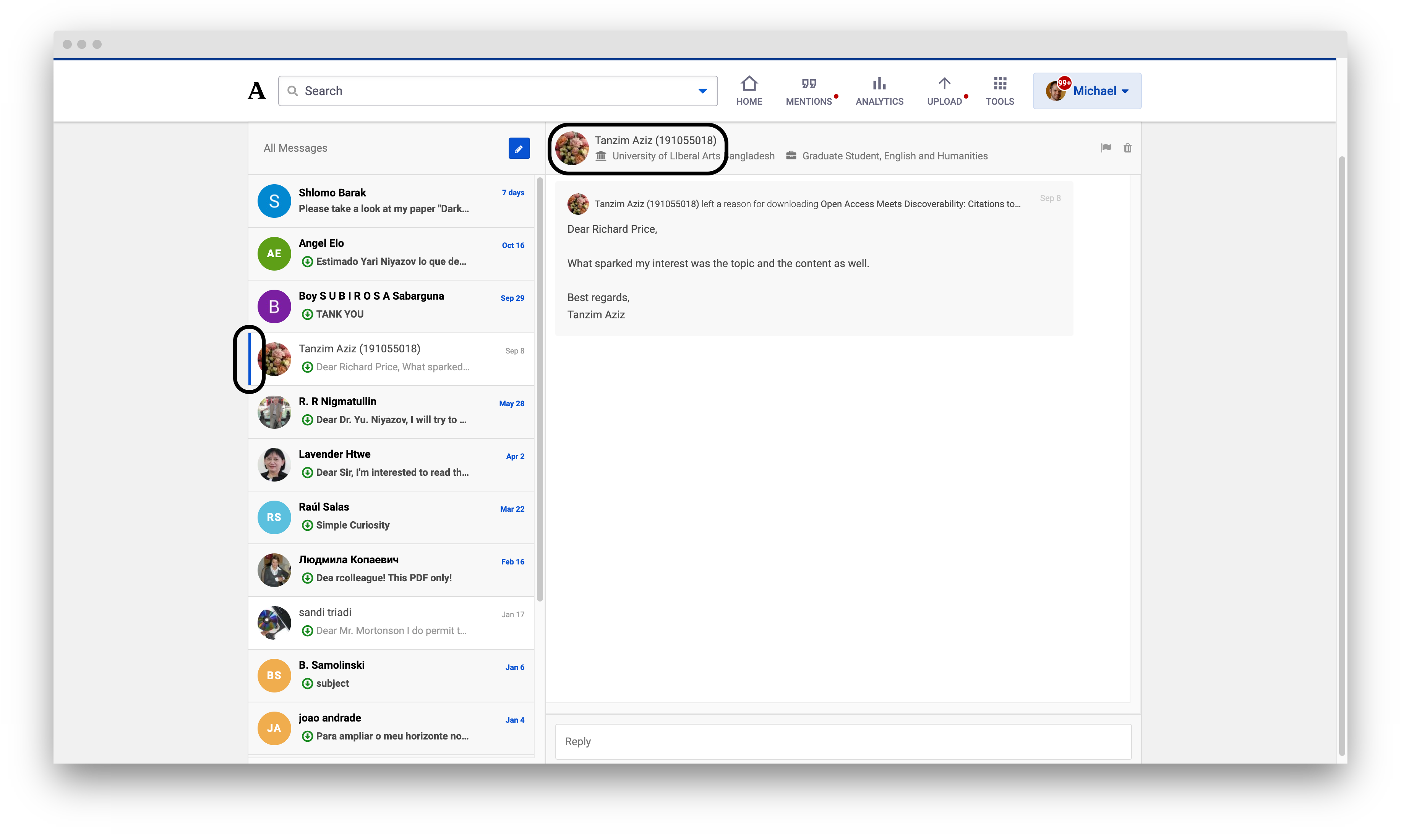 How to send, read, and manage personal messages – Academia Support