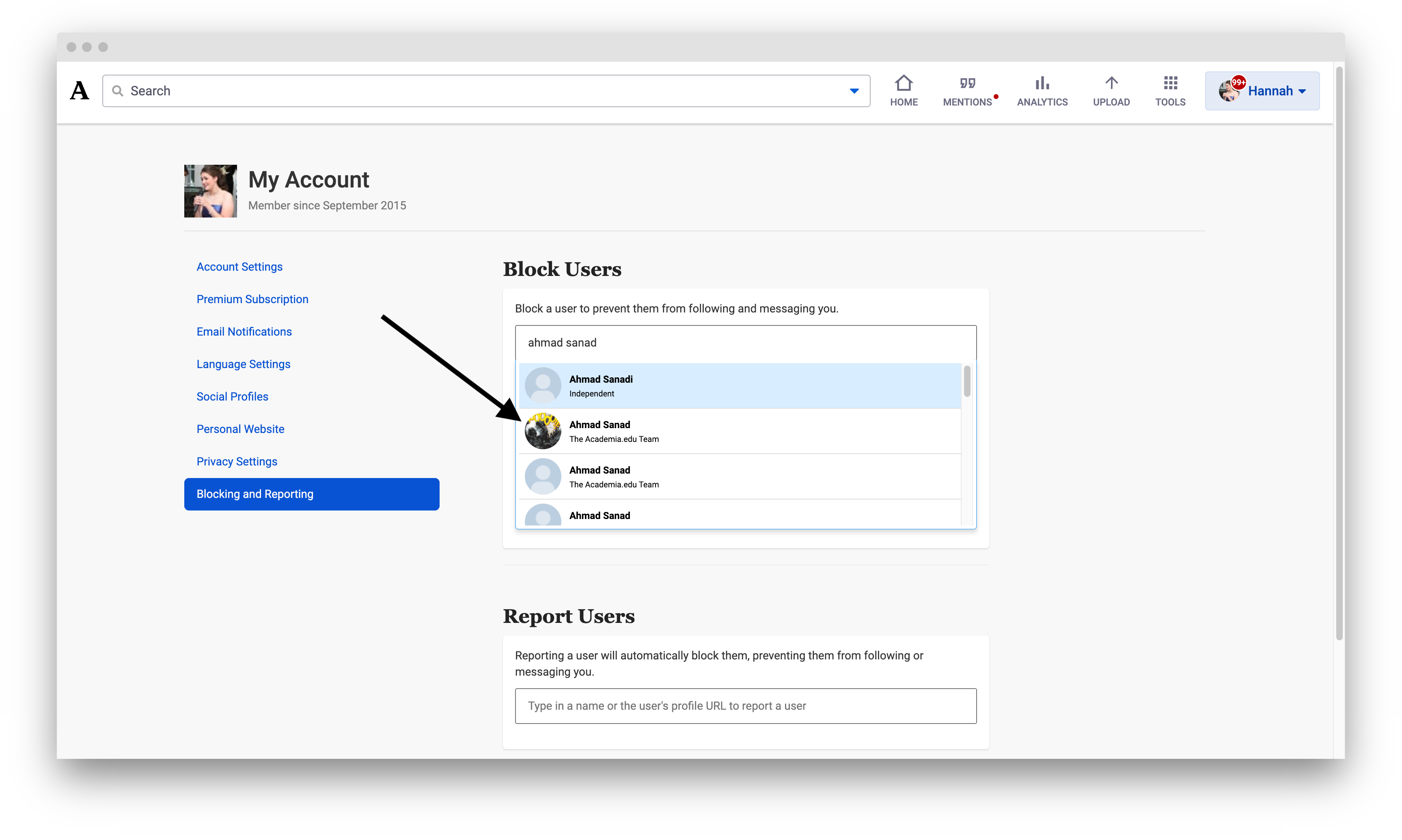 Block and Unblock Specific Users – Academia Support