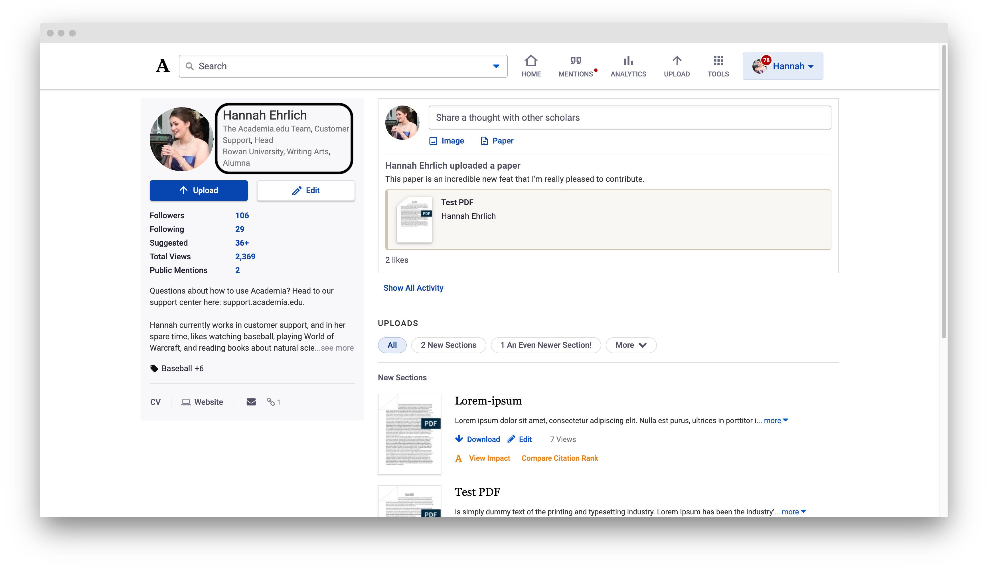 Adding or Editing Your Affiliation – Academia