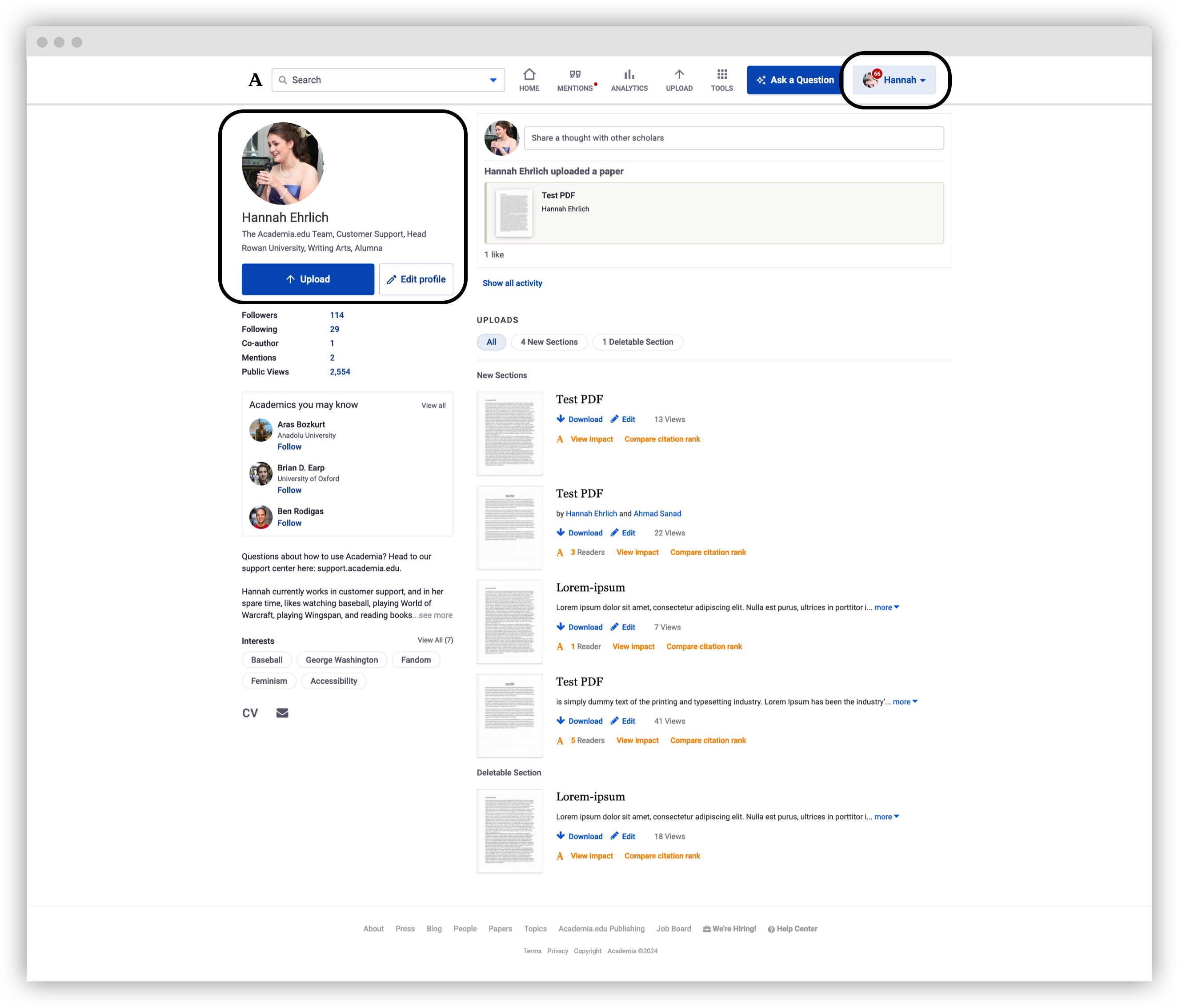 How Can I Access My Profile? – Academia Support