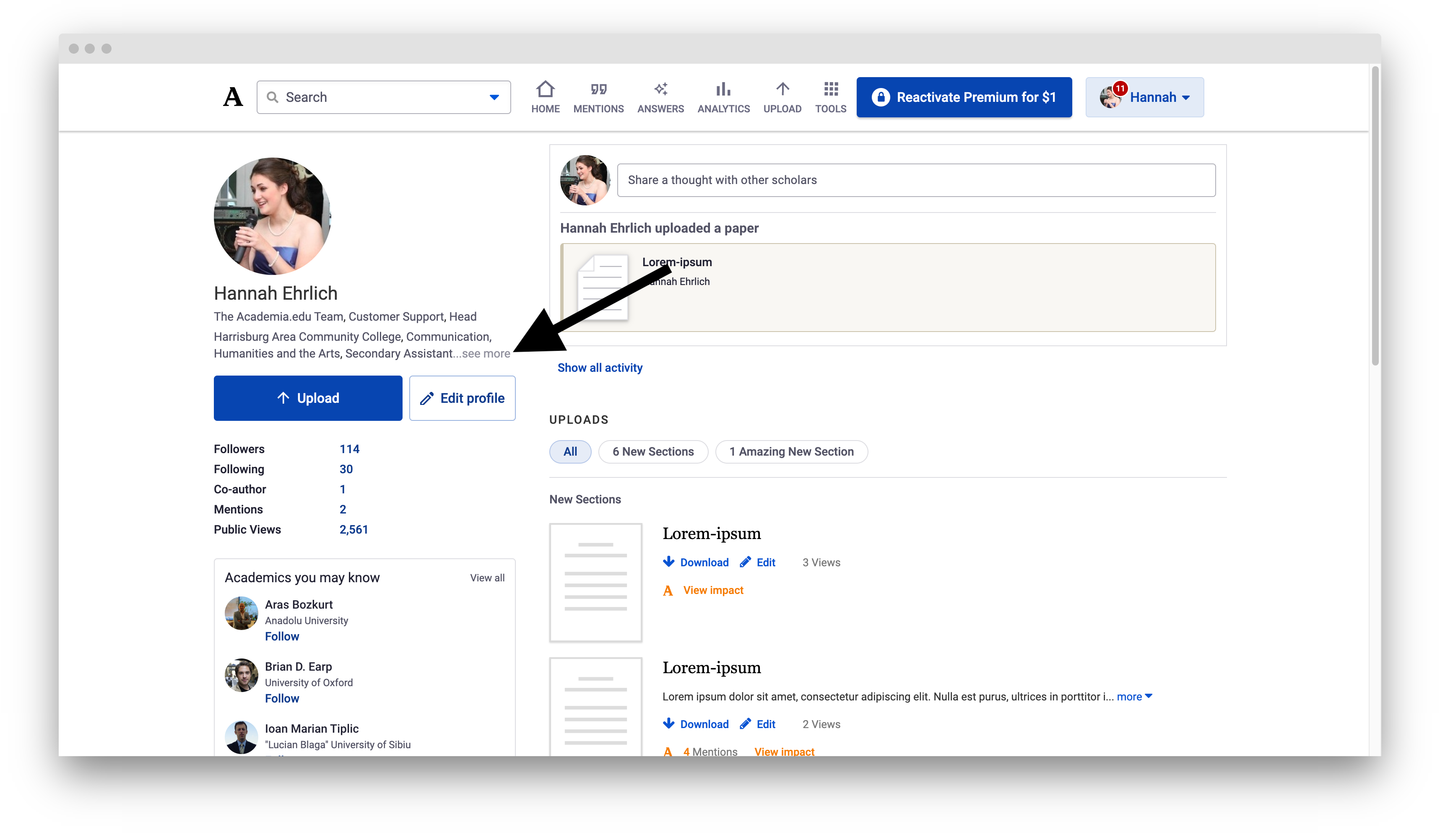 Adding or Editing Your Affiliation – Academia Support