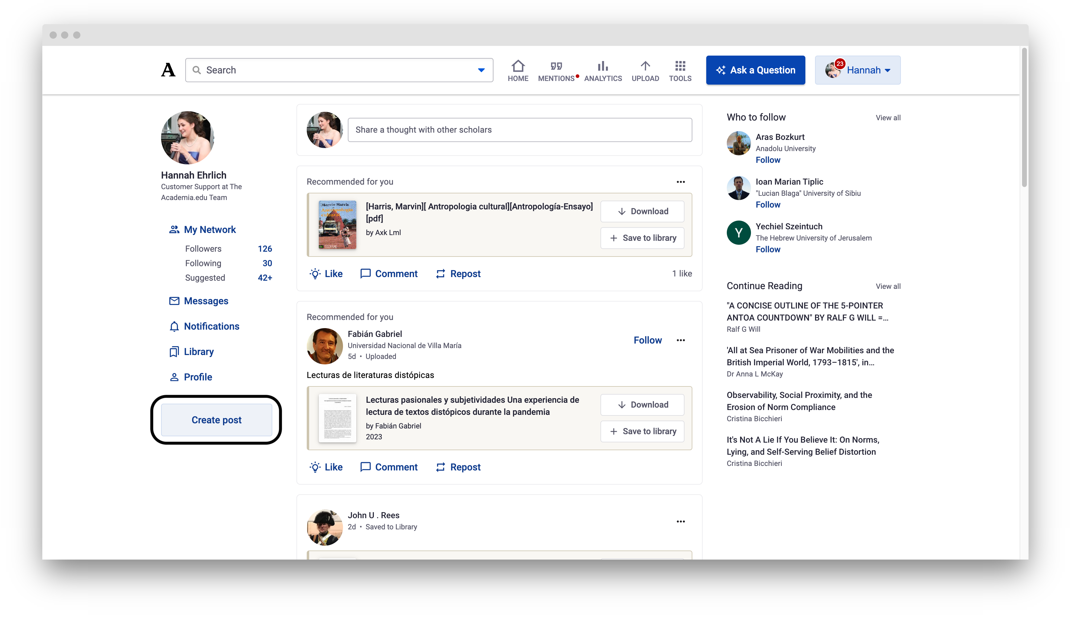 Creating And Editing Posts Academia