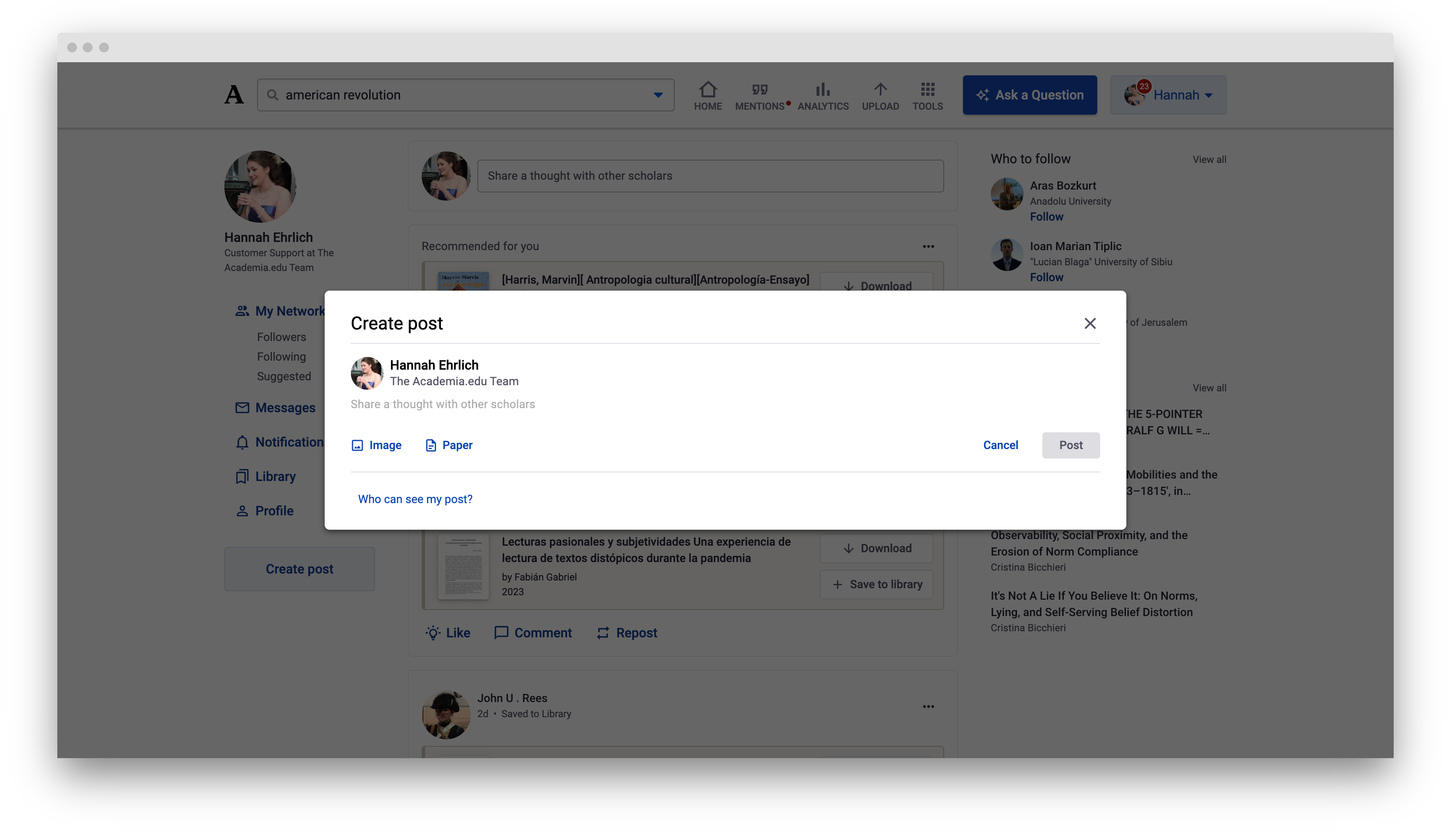 Creating and Editing Posts – Academia