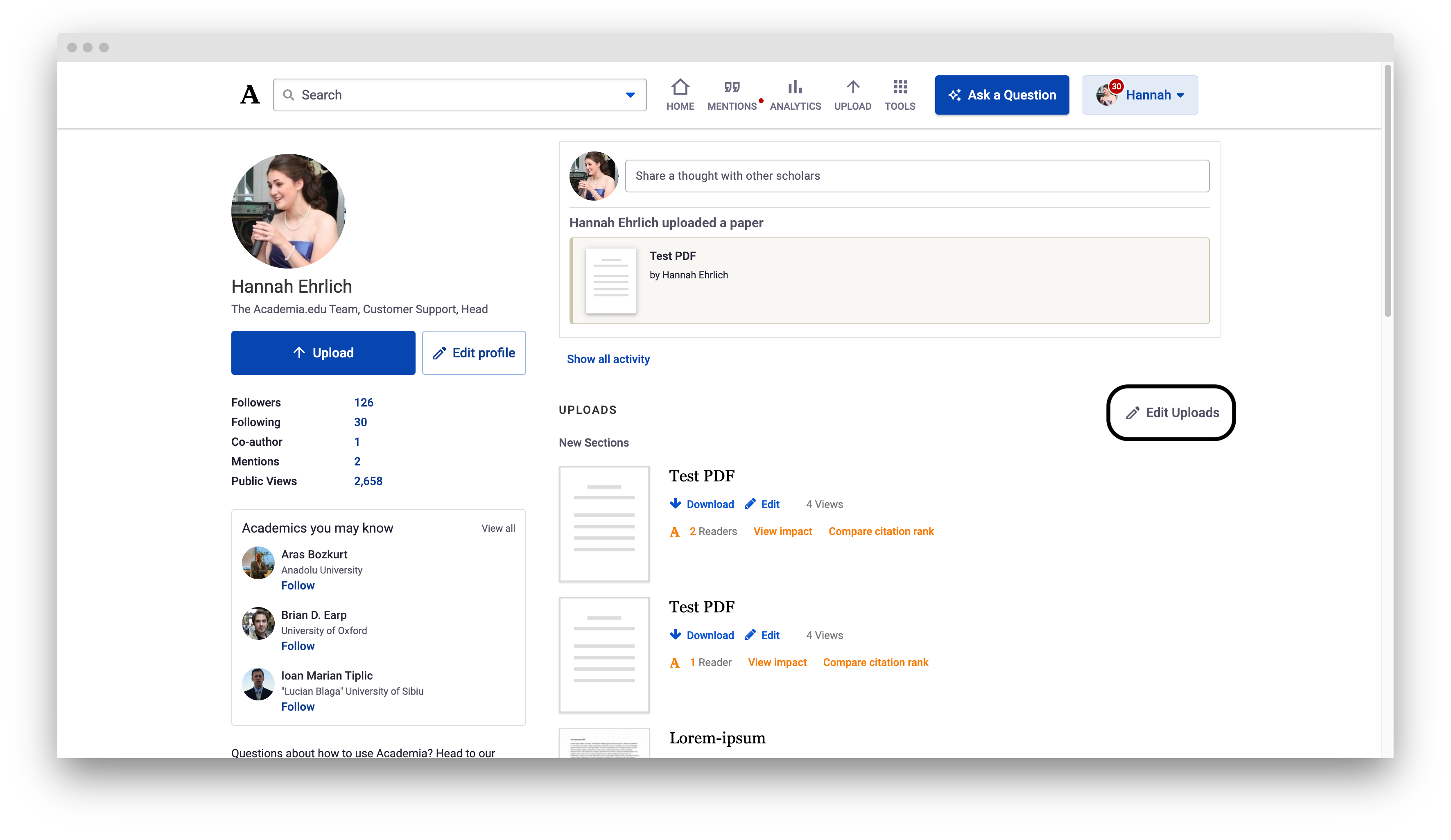 How to add and organize sections – Academia Support