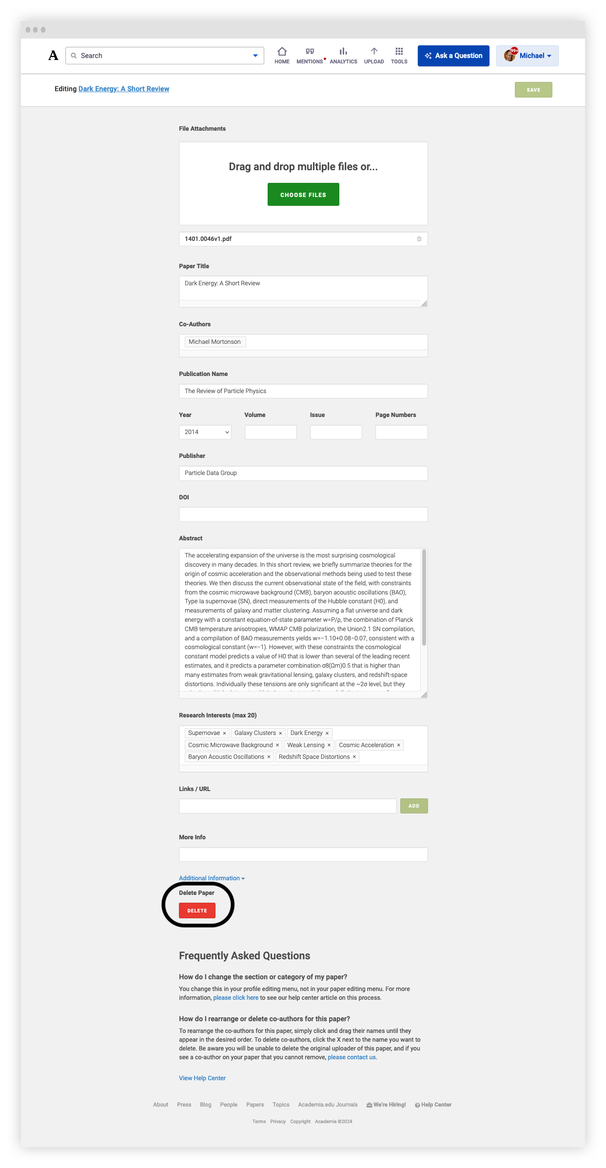 Deleting Your Paper – Academia Support