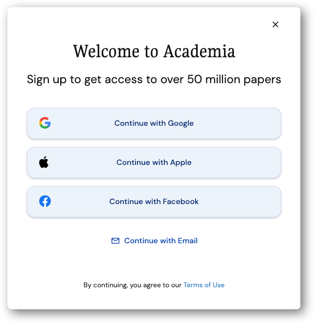 Create an Academia.edu account – Academia Support
