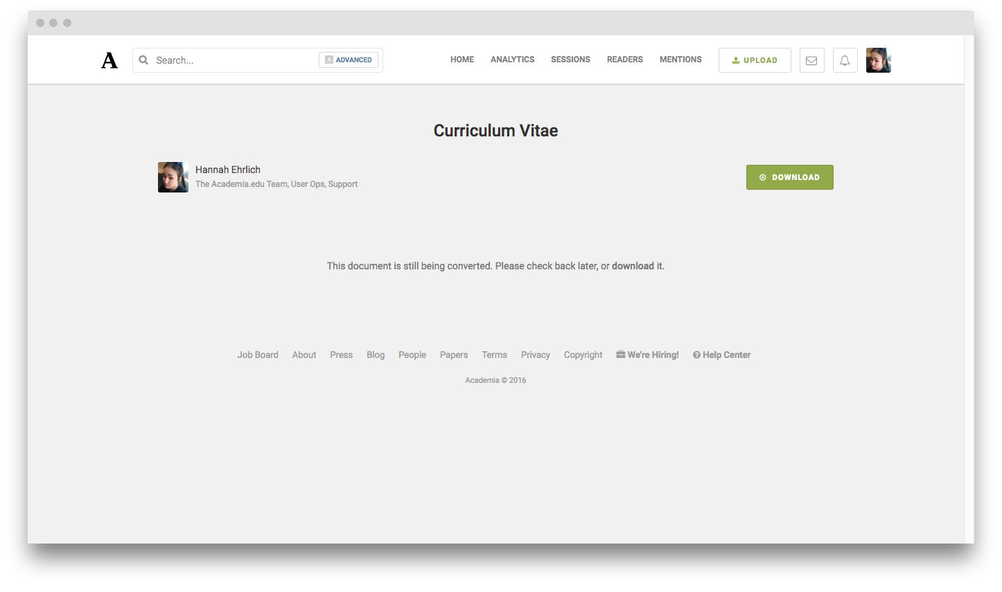 Uploading, Editing, or Deleting Your CV – Academia