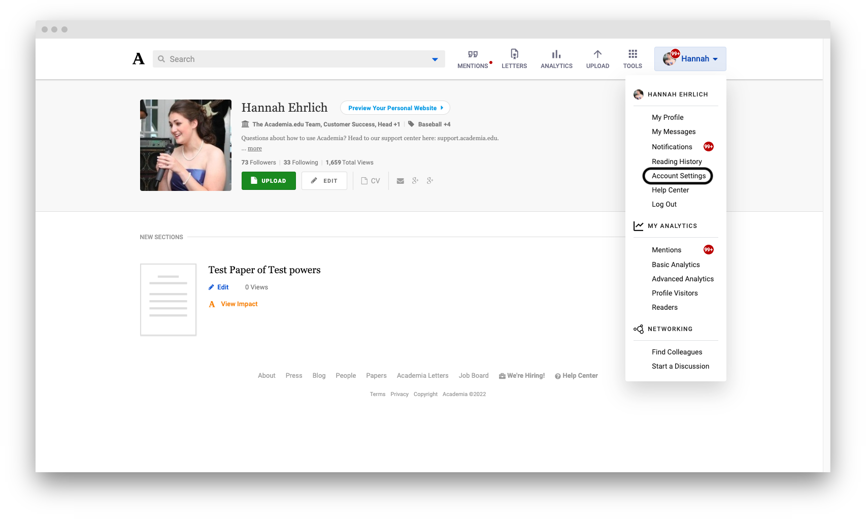 Change Email Notification Settings Academia